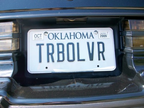 Clever Turbo Vanity Plates – Buick Turbo Regal