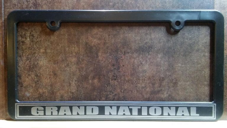 Aftermarket License Plate Frames For Turbo Regals - Buick Turbo Regal