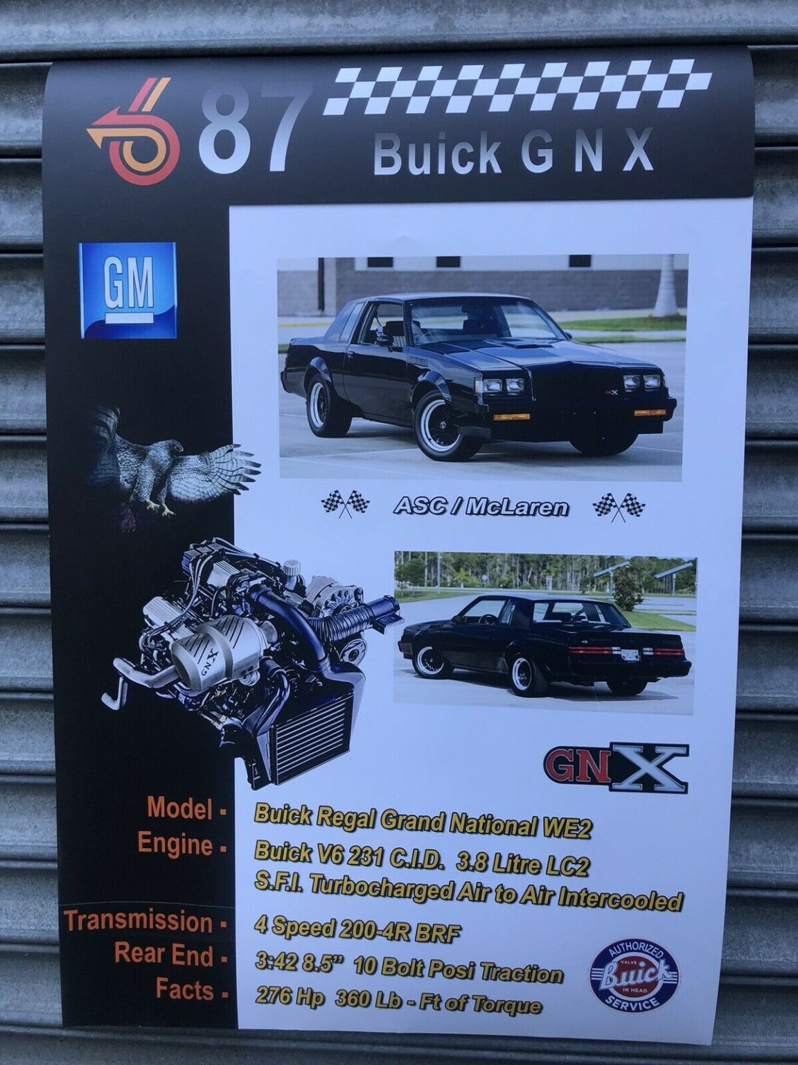 1986 & 1987 Buick Grand National & GNX Drawings & Posters