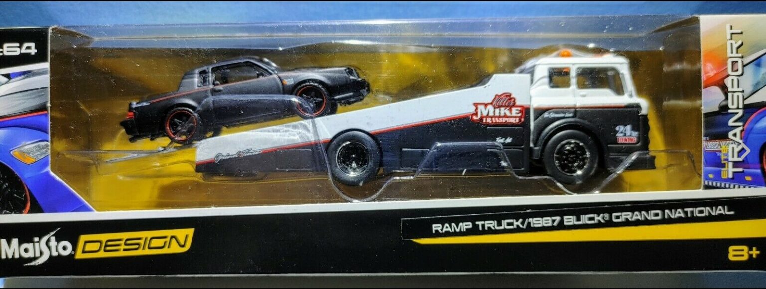 Maisto Design Elite Transport 1:64 Scale Ramp Truck / 1987 Buick Grand ...