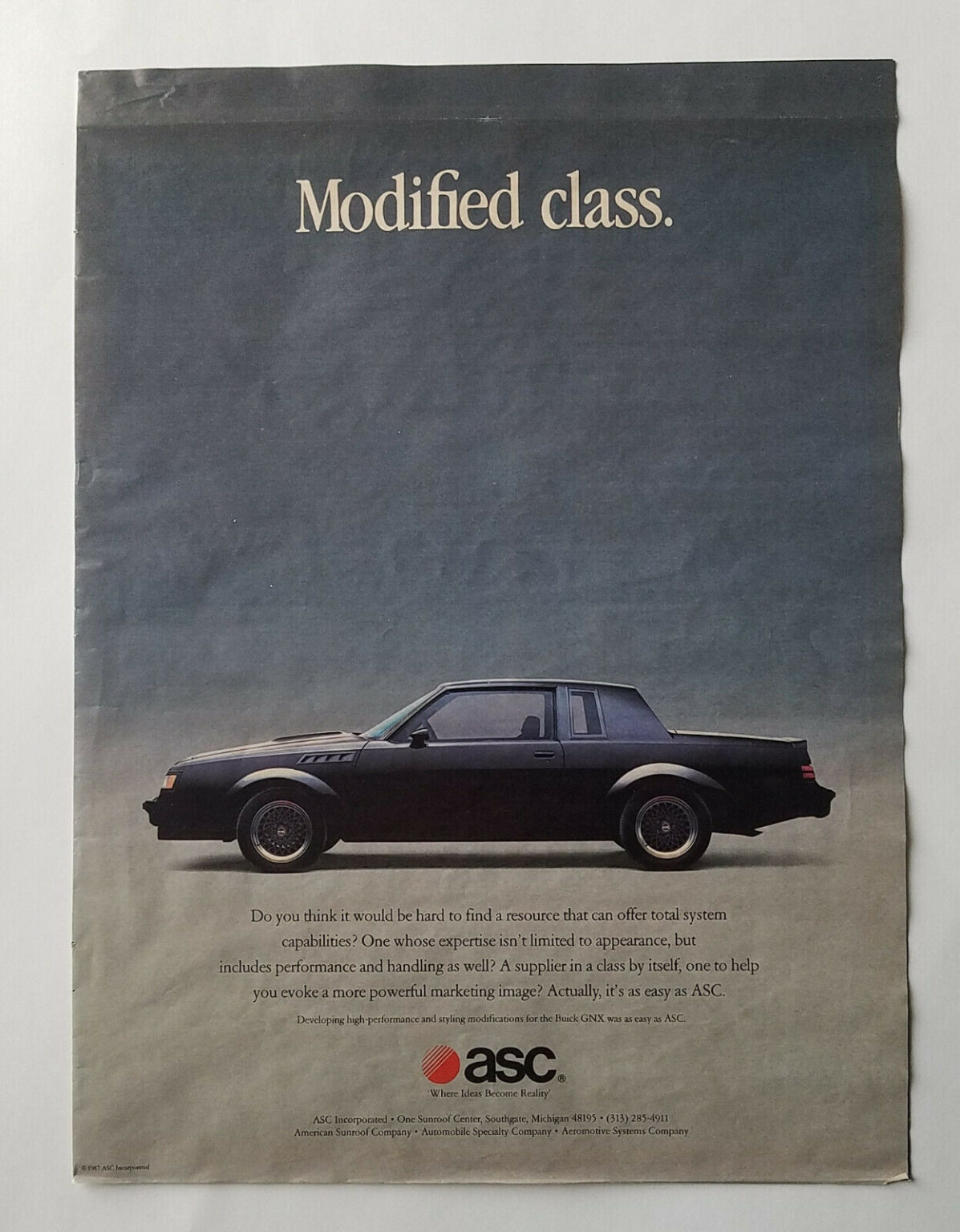 Rare Buick GNX Advertisements