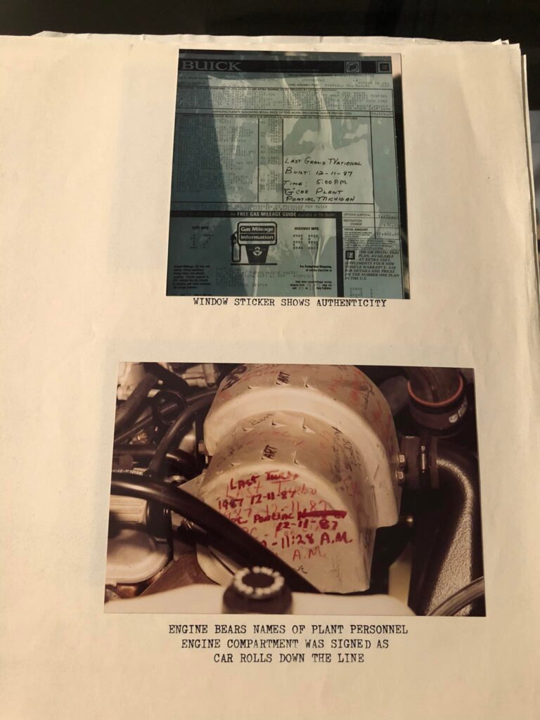 Cool Photos of Last Buick Grand National Produced