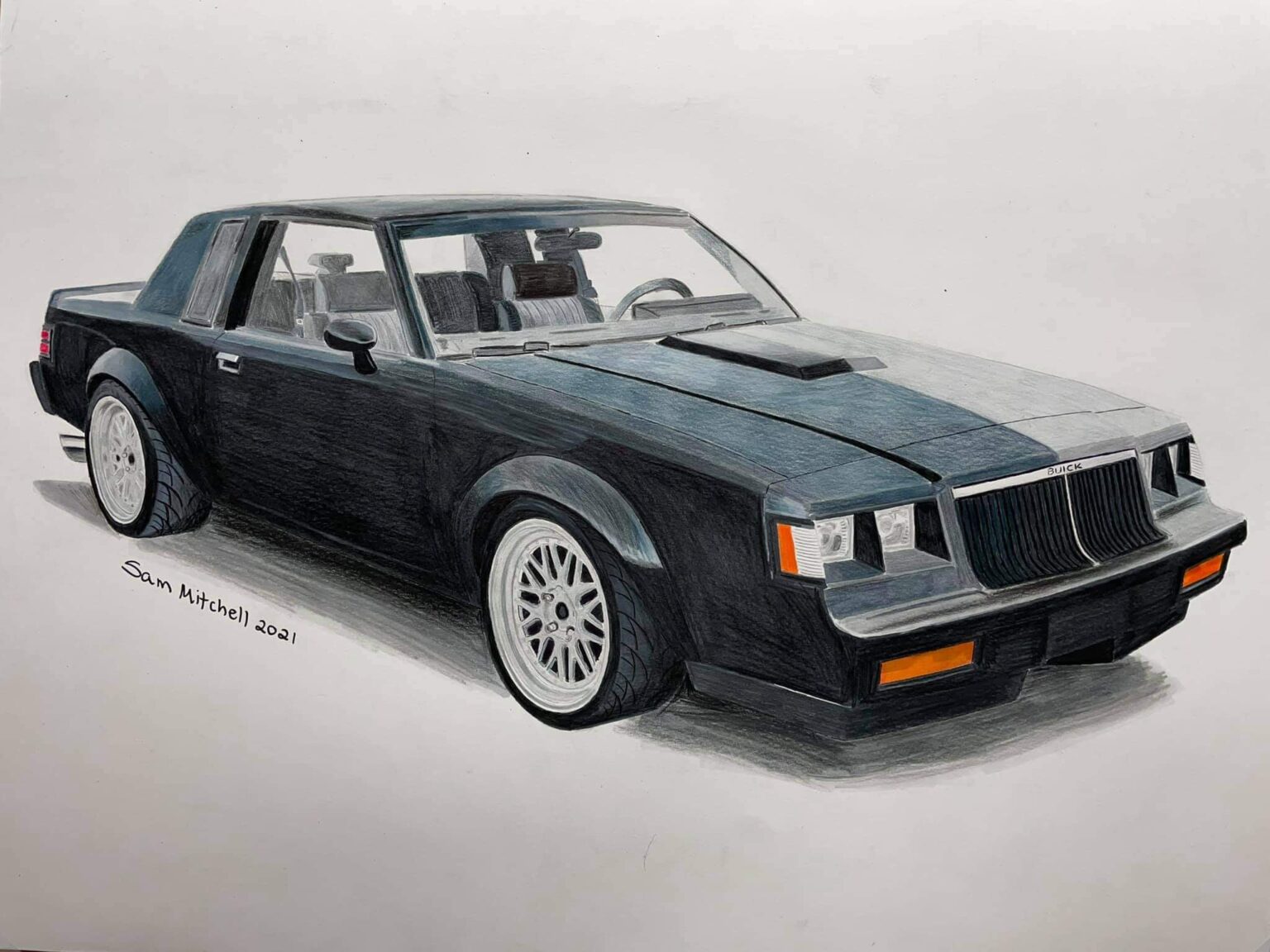 Hand Drawn Buick Grand National & GNX Artwork
