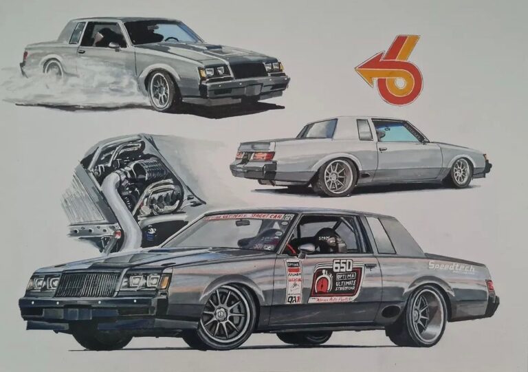 Hand Drawn Buick Grand National & GNX Artwork
