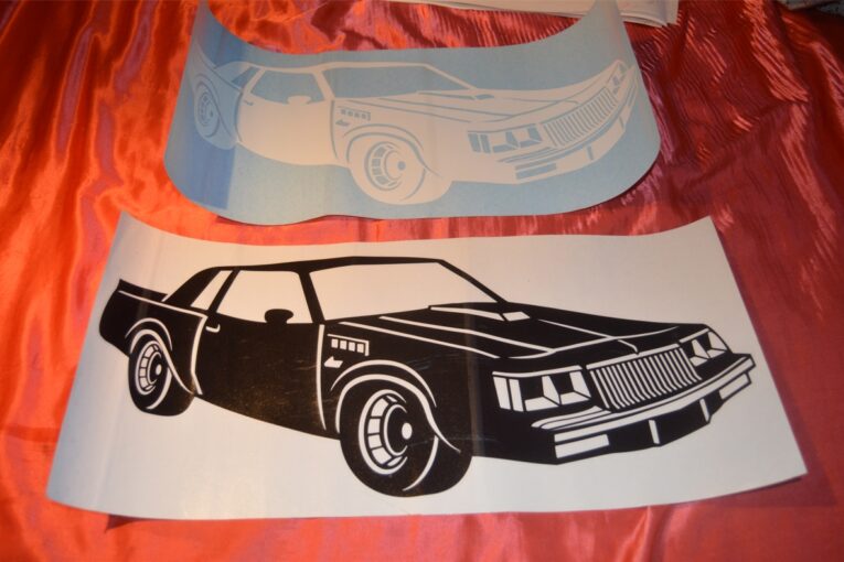 Die-cut Car Shaped Buick Turbo Regal Grand National Decals!