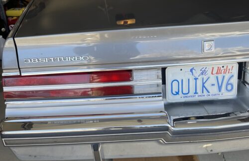 Turbo Boosting V6 Vanity Plates