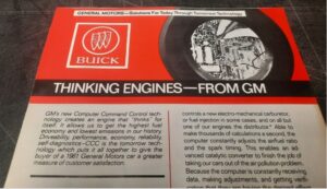 1981 Buick Computer Command Control System Brochure