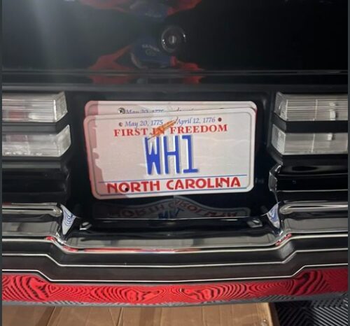 Buick WH1 WE4 Turbo 6 Vanity License Plates