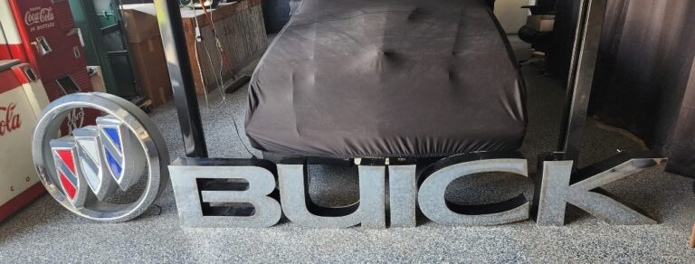 Neon & LED Lit Buick Grand National & Triple Shield Crest Logo Signs